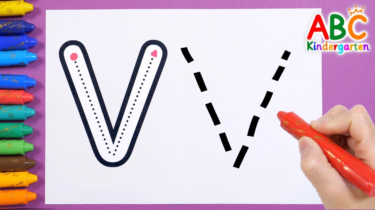 Learn the alphabet V using child-friendly pictures | Write and read ...