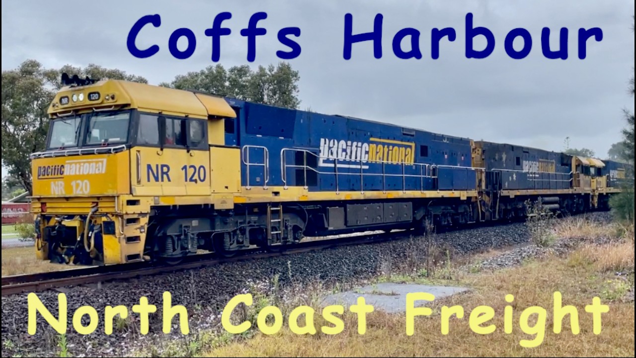 Freight Trains on the NSW North Coast Line - Around Coffs Harbour - YouTube