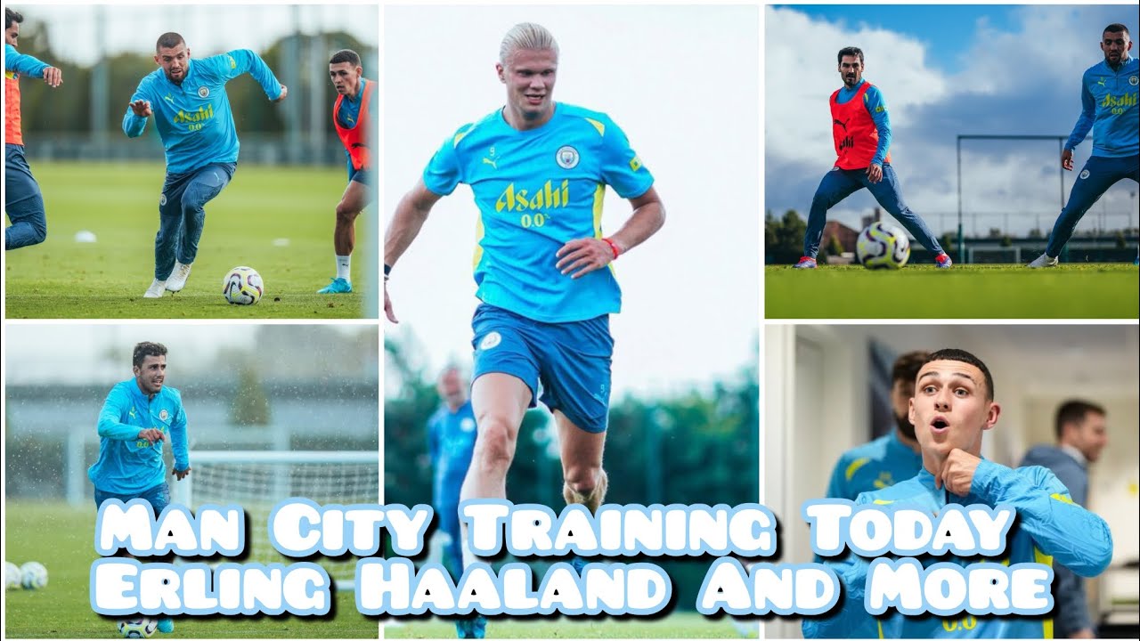Man City Training Today | Erling Haaland | Ilkay Gundogan | Kevin de ...