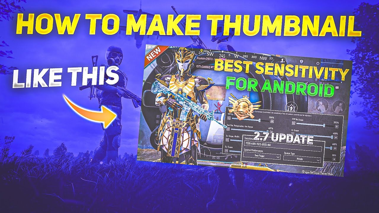 How To Make Your Sensitivity Thumbnail For Bgmi | How To Make ...