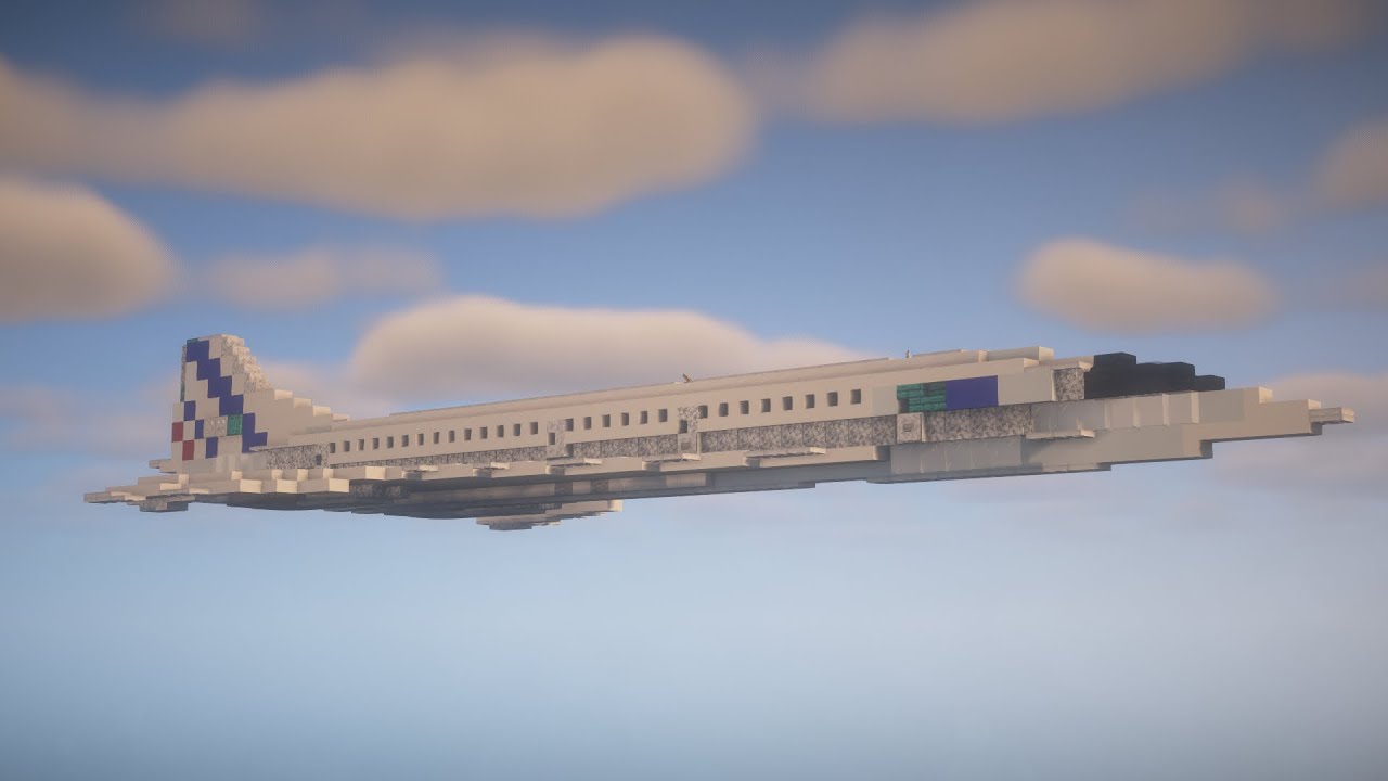 Minecraft: How to build the Concorde in Minecraft (landed+flight mode ...