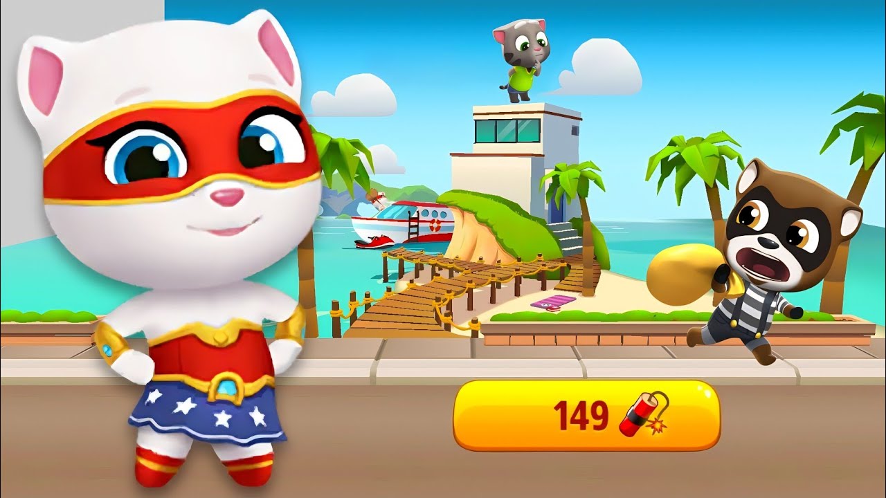 Talking Tom Gold Run Unlock Super Angela & Android Gameplay Part - 17 ...