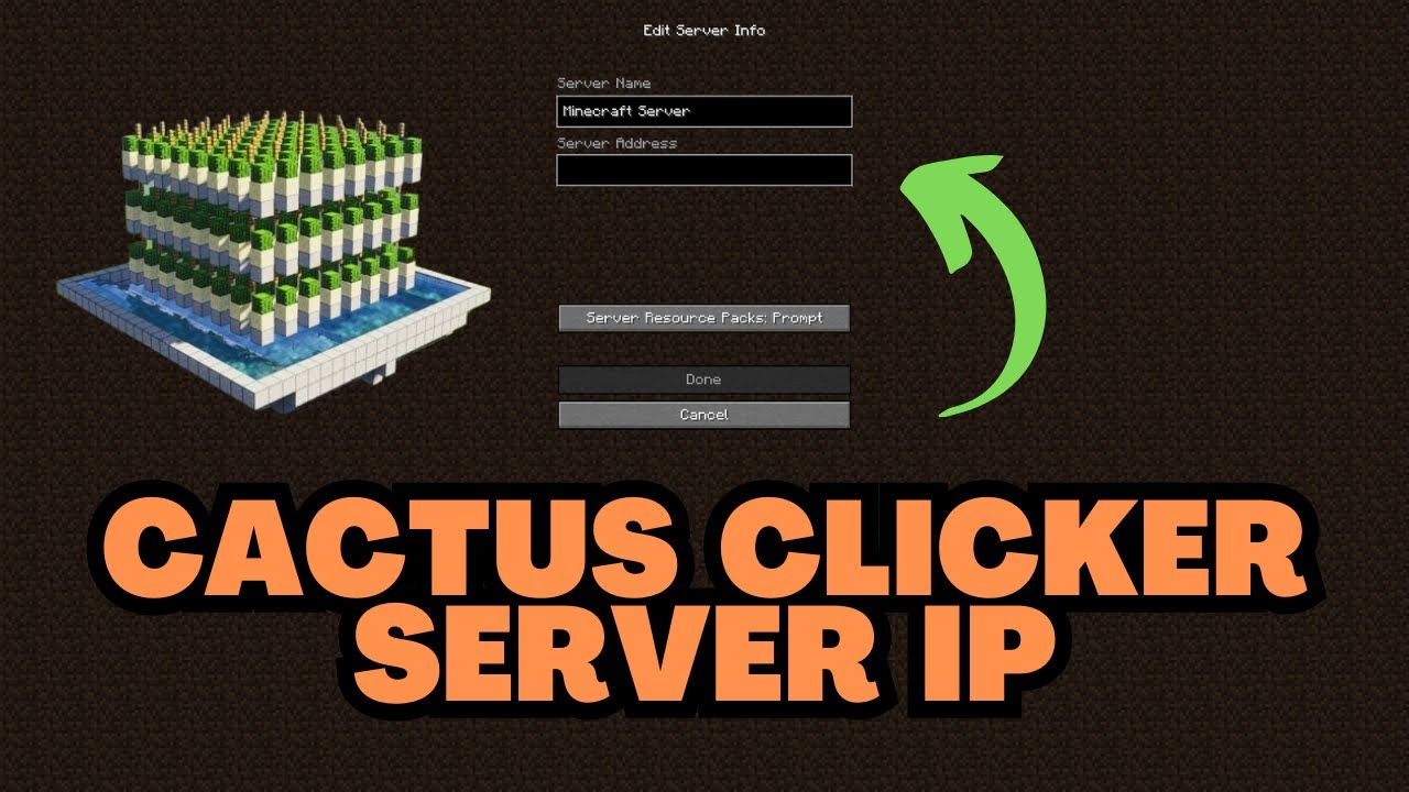Minecraft Cactus Clicker Server IP Address - YouTube