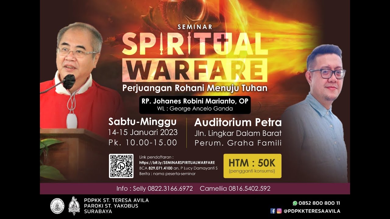 Video Trailer Seminar Spiritual Warefare Rm - RP. Johanes Robini ...