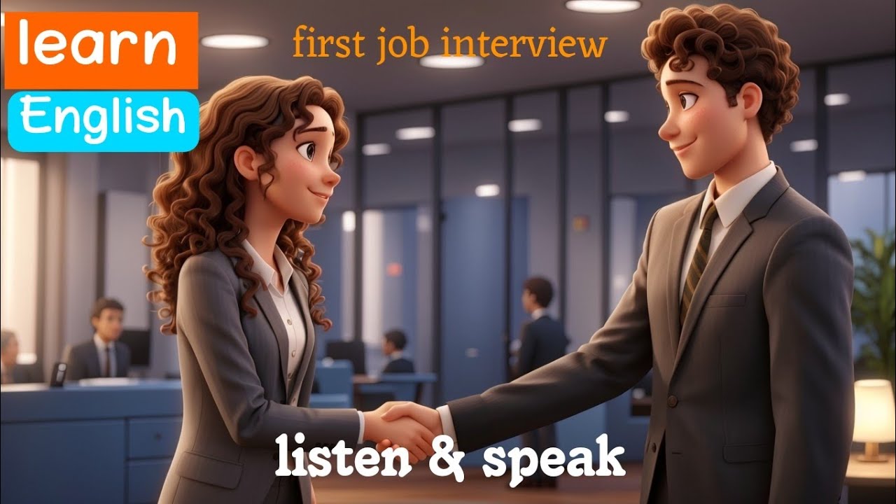first job interview | Improve your English | English Listening Skills ...