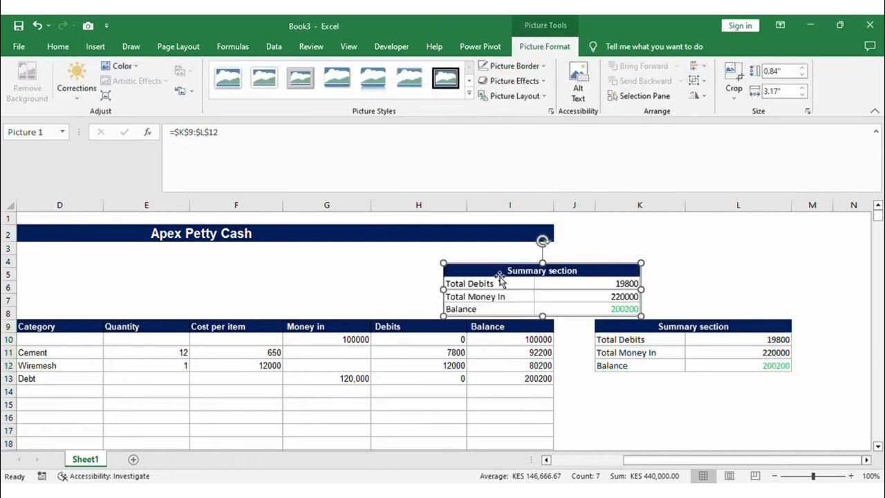 Learn how to create a petty cash boo in Excel and the summary using the ...
