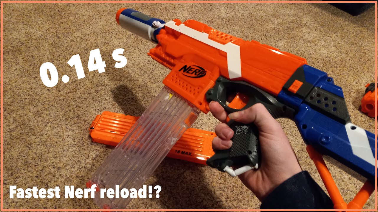 Fasterest Nerf reload?!?! - YouTube