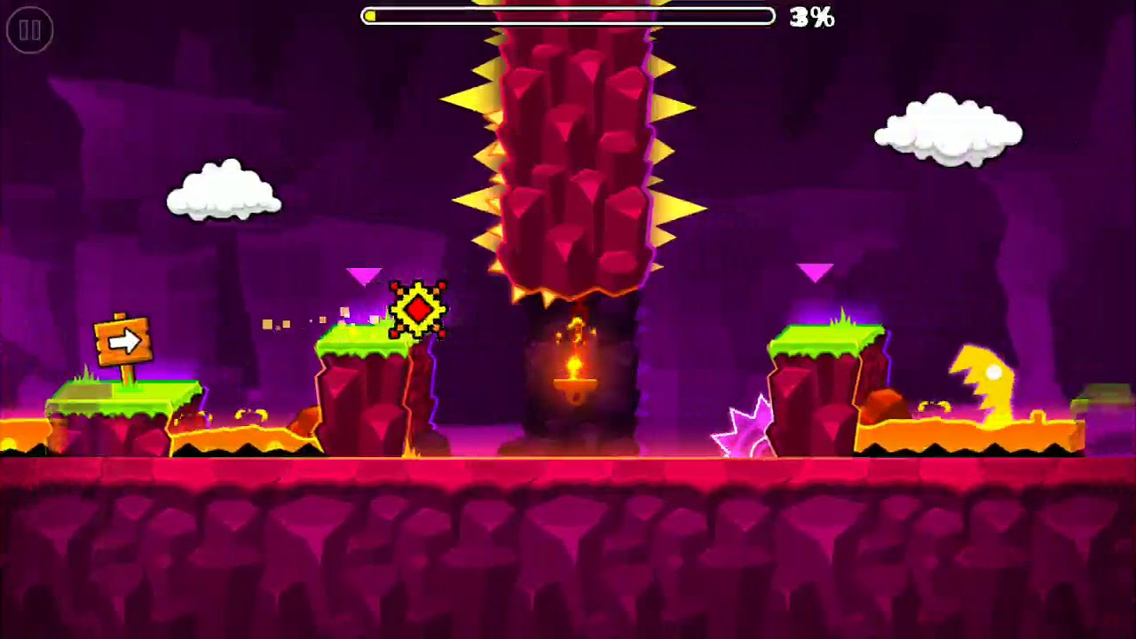 Geometry dash first video - YouTube