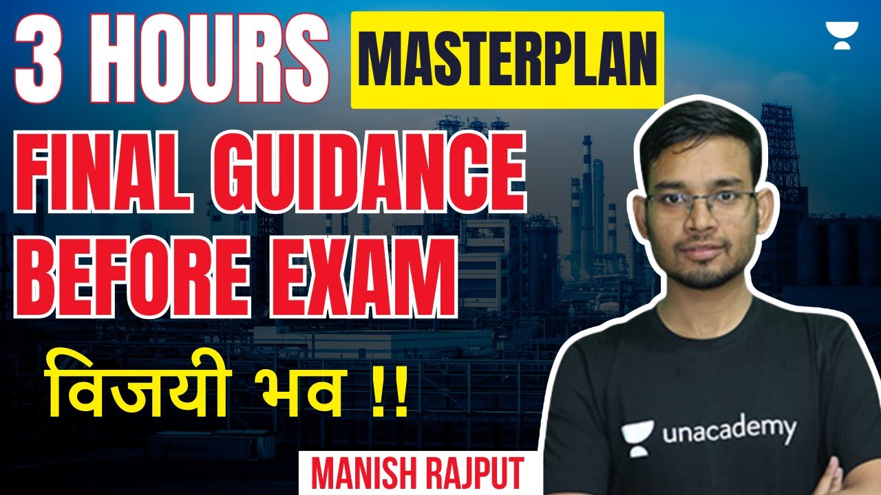 3 Hours Masterplan | Final Guidance Before Exam विजयी भव !! | Manish ...