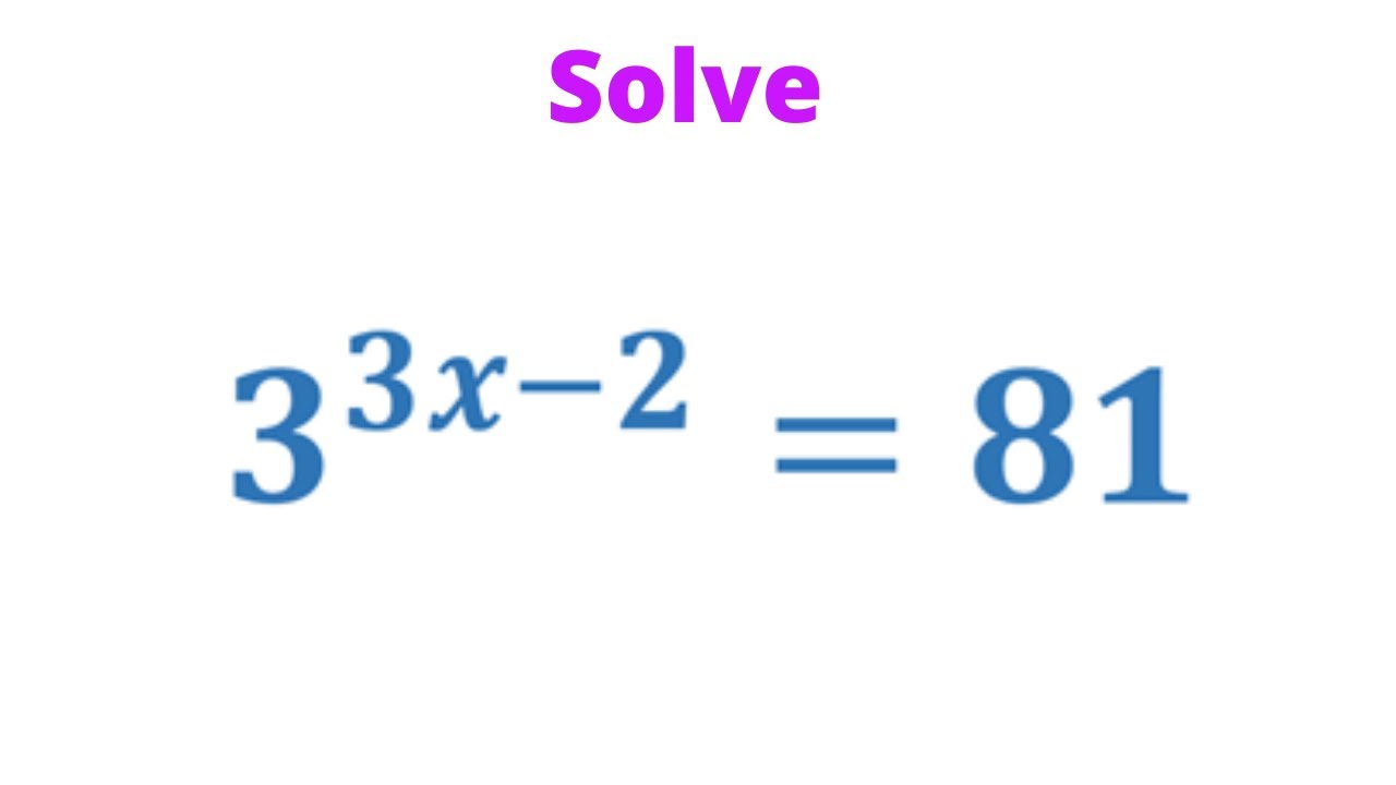 How to solve an exponential equation using same base - YouTube