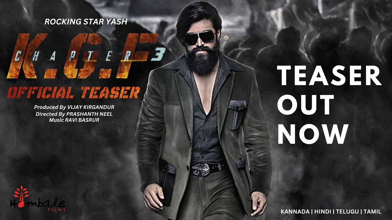 KGF CHAPTER 3 Official Teaser | Yash | Prabhas | Sanjay Dutt | Raveena ...