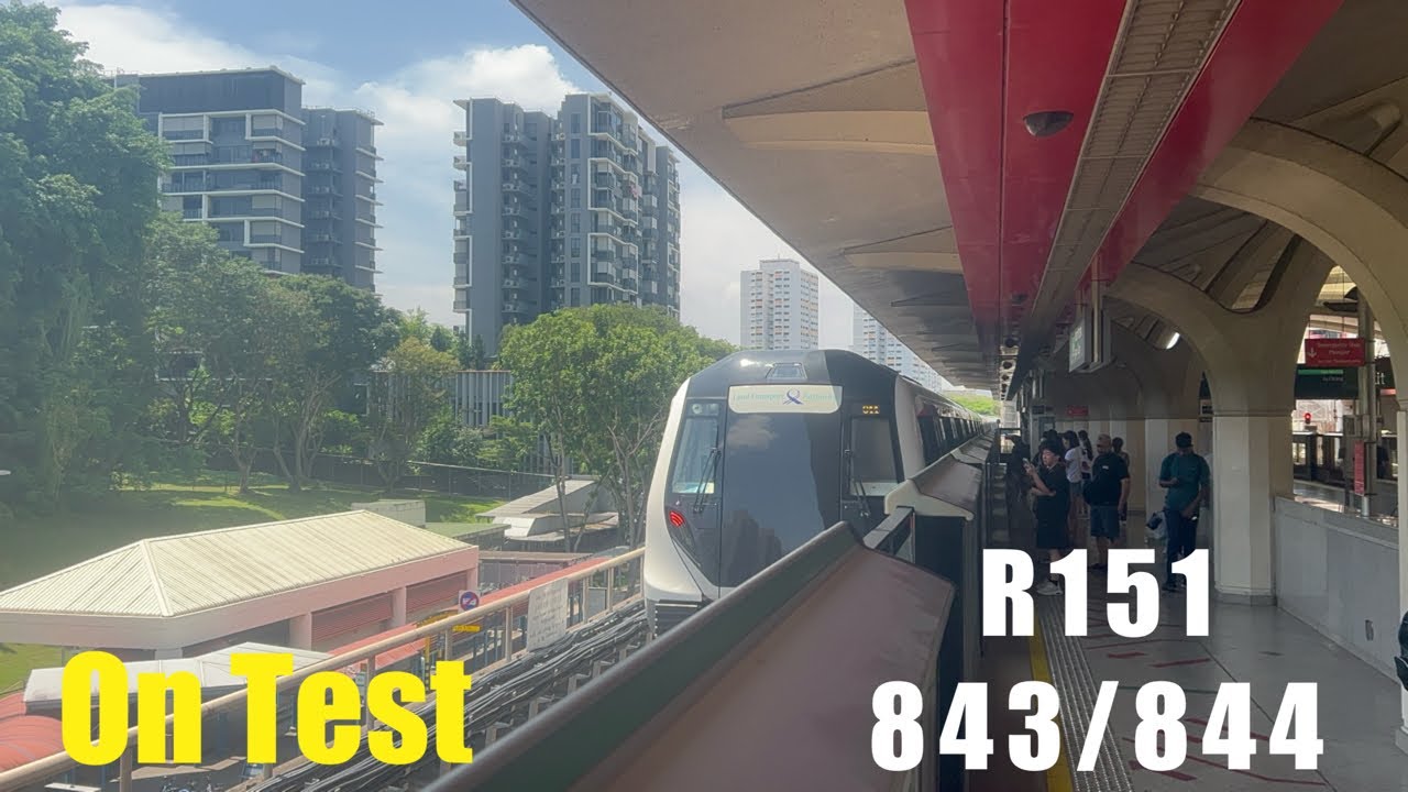 (Mainline test) EWL R151 843/844 arrived and depart Tanah Merah - YouTube