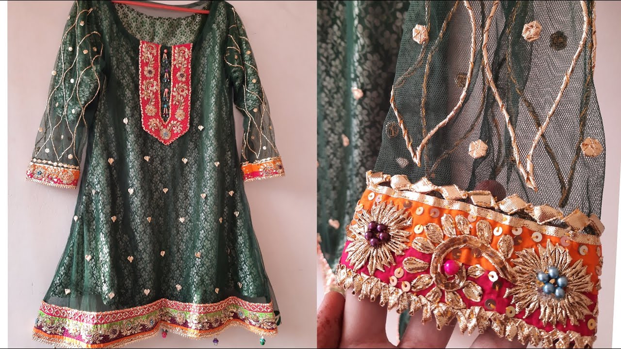 Gota Kinaari Work On Net Dress_Very Attractive Stylish & Beautiful ...