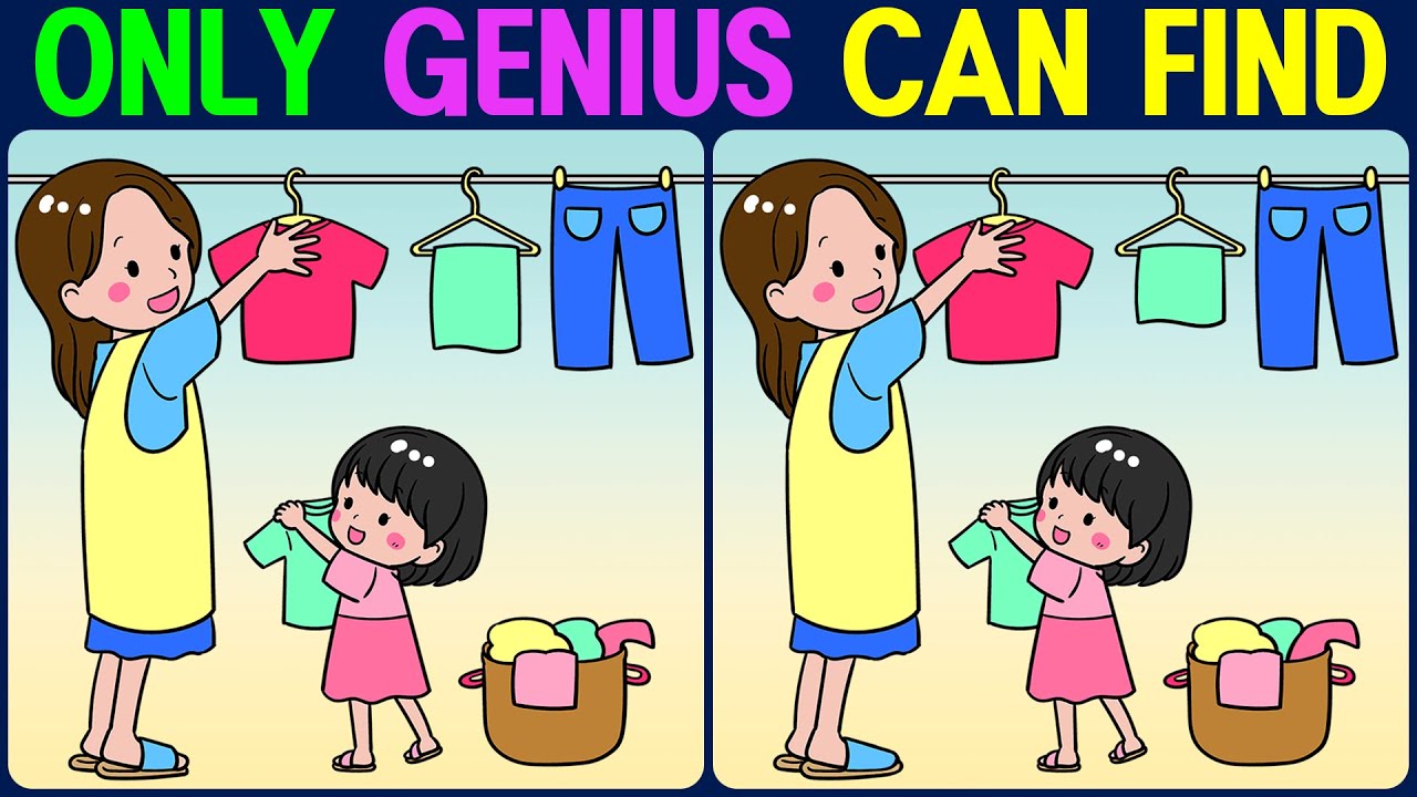 【Find the Difference】 ONLY GENIUS CAN FIND. Can you find them all ...