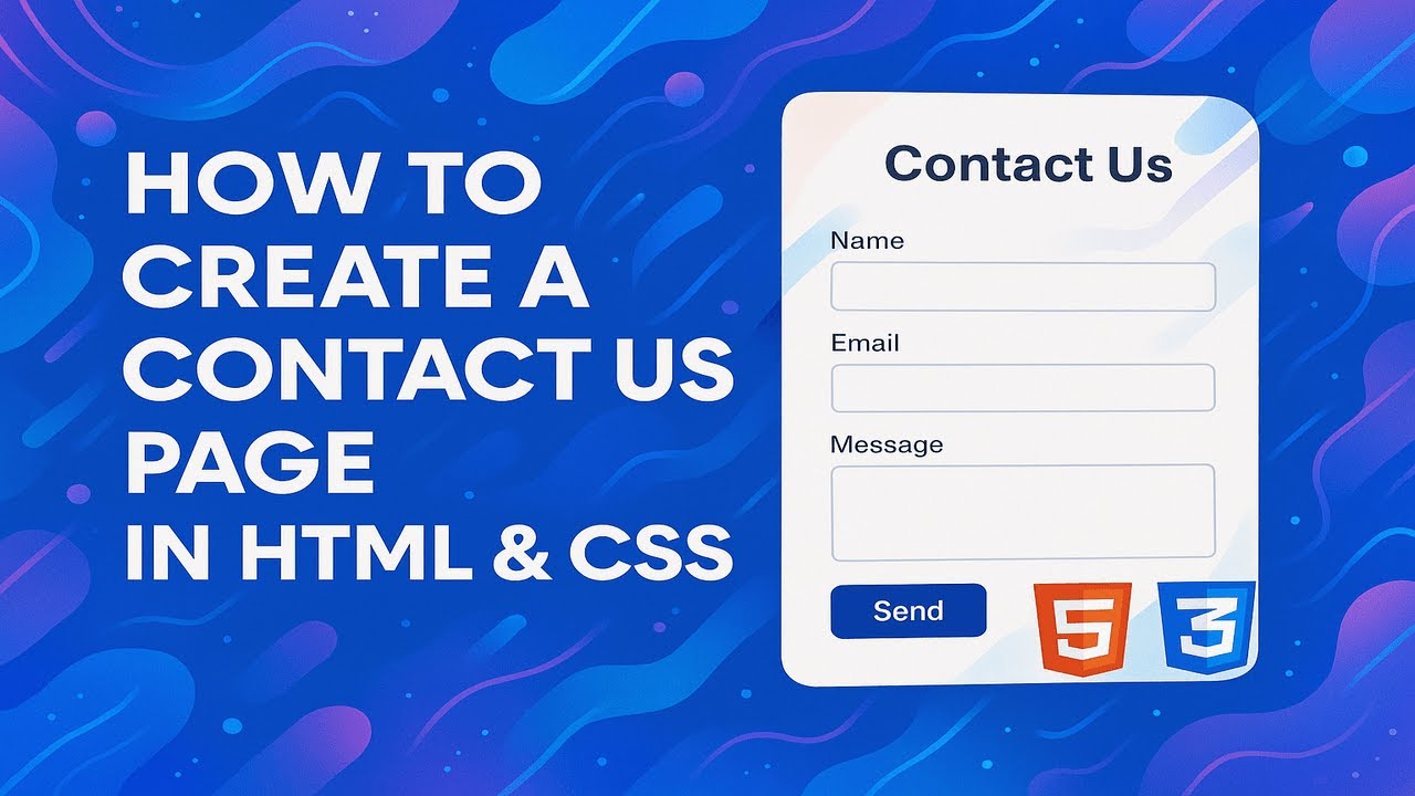 How to Create a Contact Us Page in HTML & CSS - YouTube