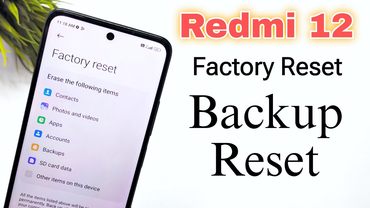 redmi 12 4G Factory Reset Guide || Take Full Backup Of All MI Phones 🔥🔥 ...