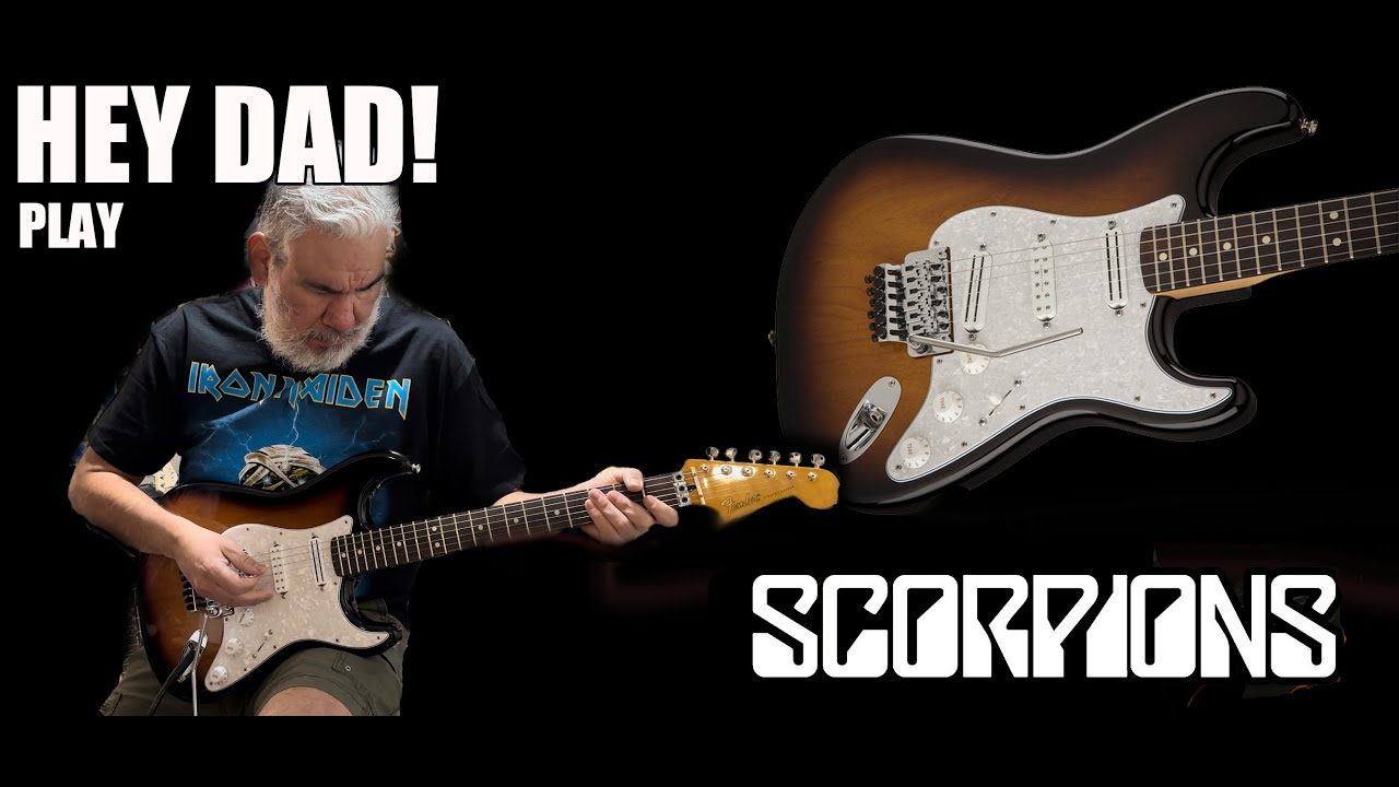 Hey Dad play SCORPIONS! Classic Riff with Fender Super Strat - YouTube