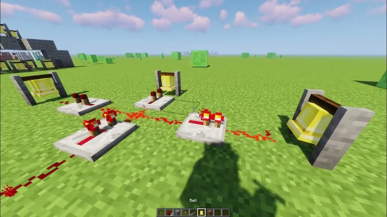 How to make a Redstone Bell system in Minecraft Java/Bedrock - YouTube