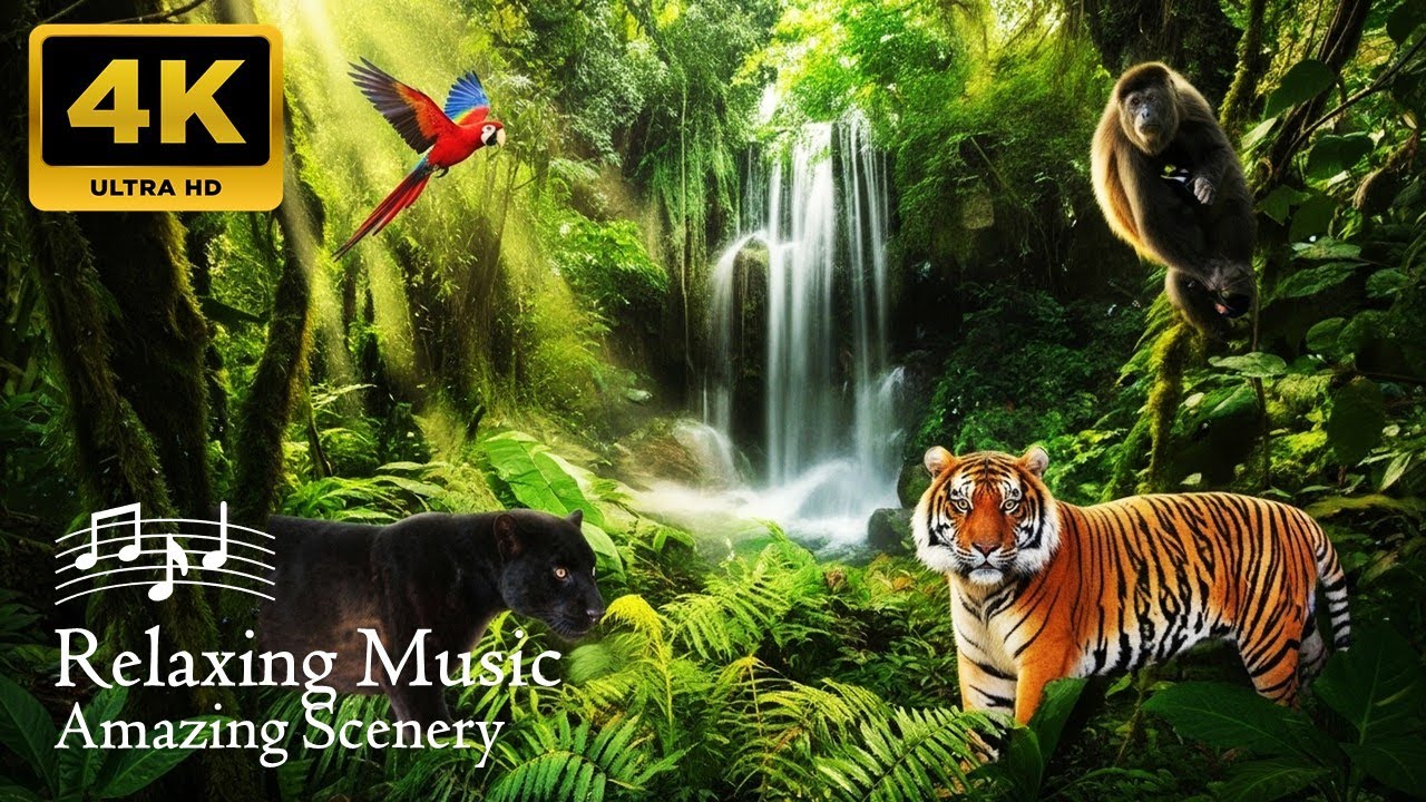 🌿 Amazon Ecology 4K | Wild Sounds of Rare Animals | Relaxing Nature ...