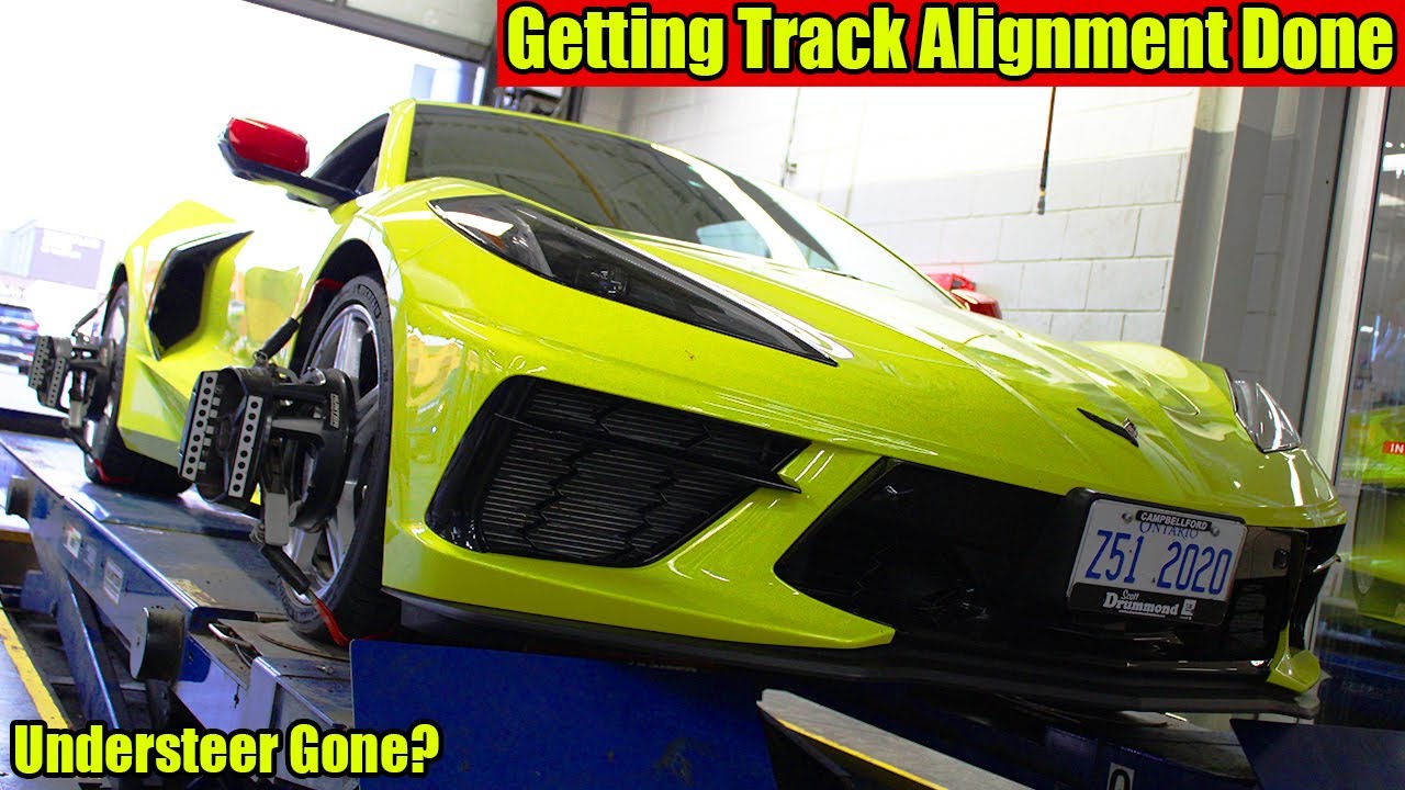Getting Track Alignment And New Rims On The C8 - YouTube