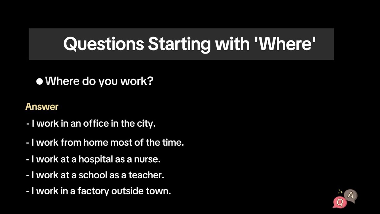 Real-Life Answers to Common WH-Questions - YouTube