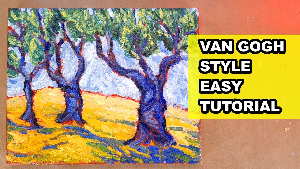 How to paint like Van Gogh: Easy painting tutorial for beginners ...