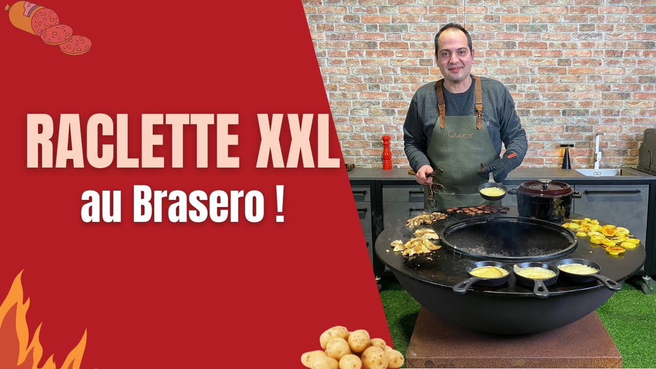 Raclette au braséro au feu de bois ! - YouTube