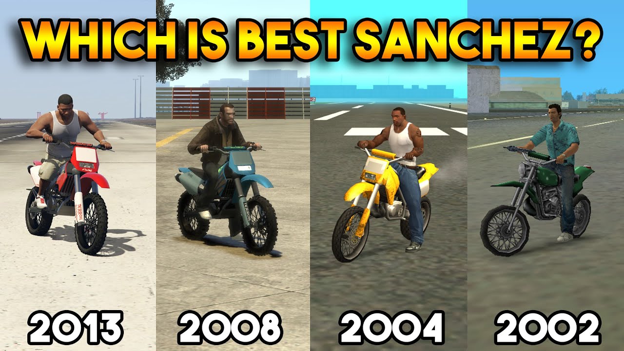 GTA : WHICH IS BEST SANCHEZ EVERY GTA? (GTA 5, 4, SAN, VC) - YouTube