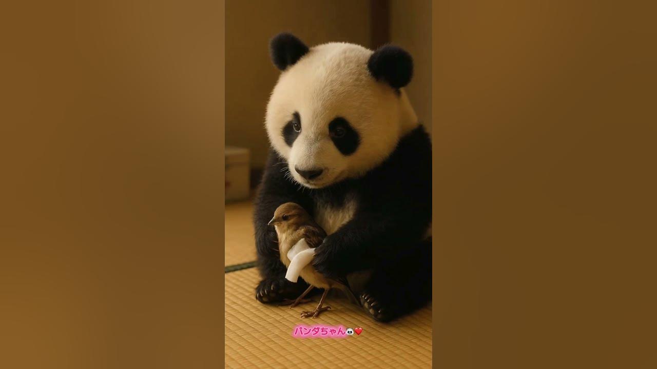 Panda Saves Injured Bird – Heartwarming Moment!🐼🕊️ #pandarescue #animalkindness # ...