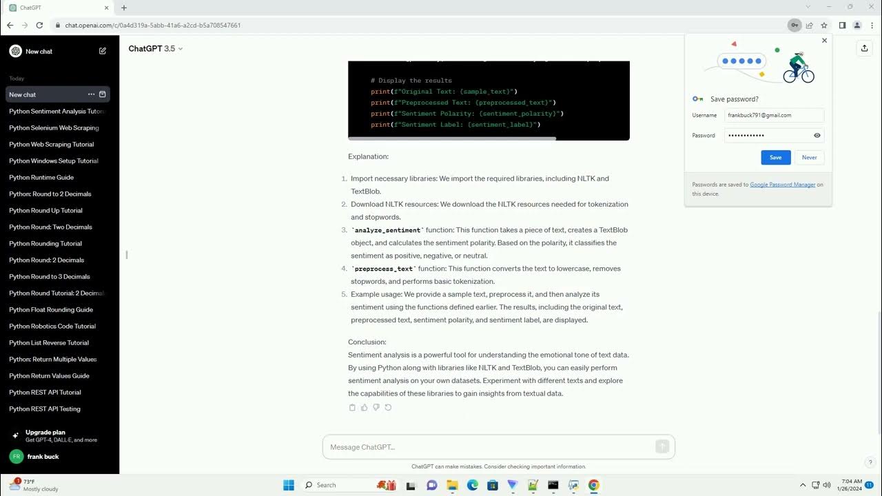 python sentiment analysis example - YouTube
