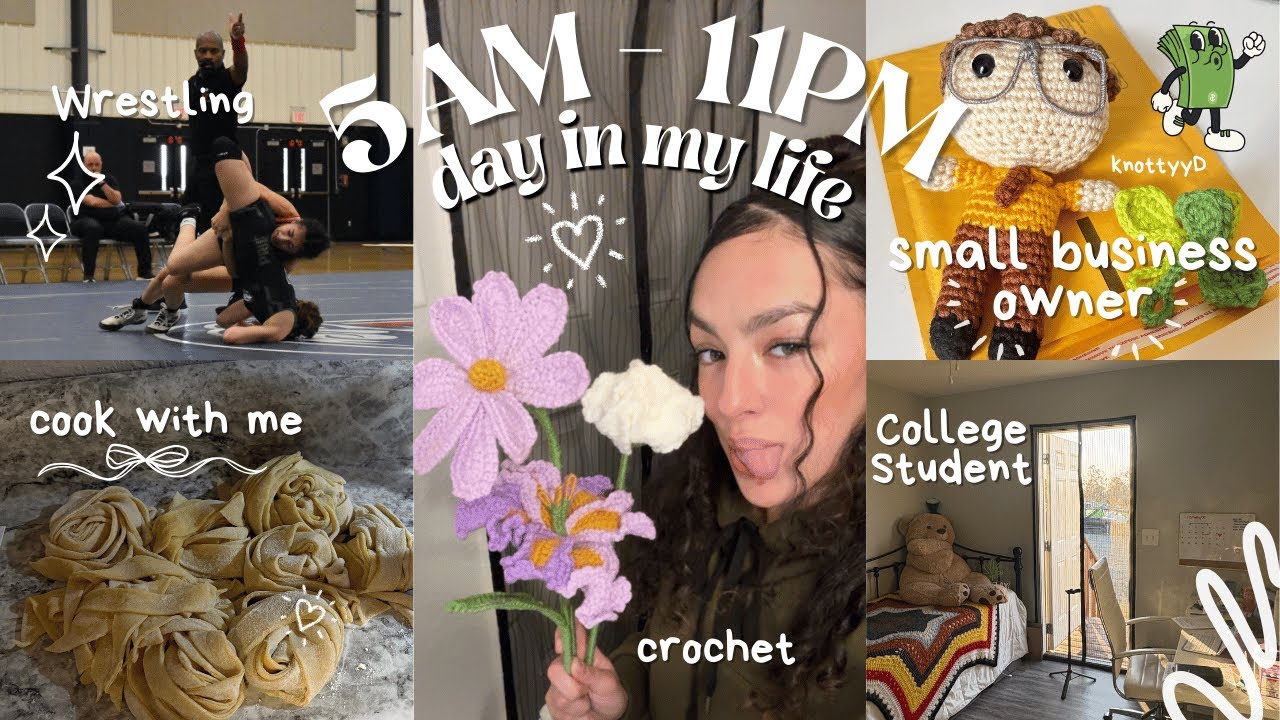 5AM - 11PM DAY IN MY LIFE as a college student/athlete/small business ...