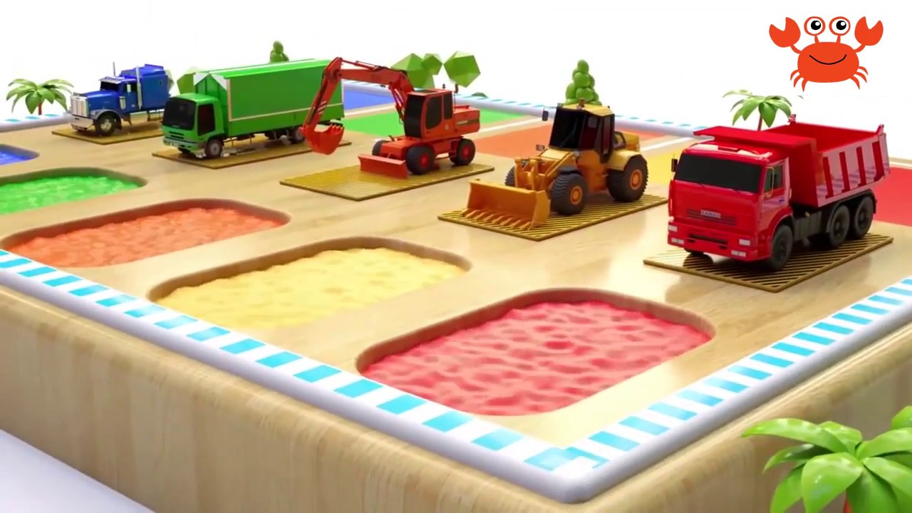 apprendre les couleurs Camion Tracteur sauter des voitures en Balles 2 ...