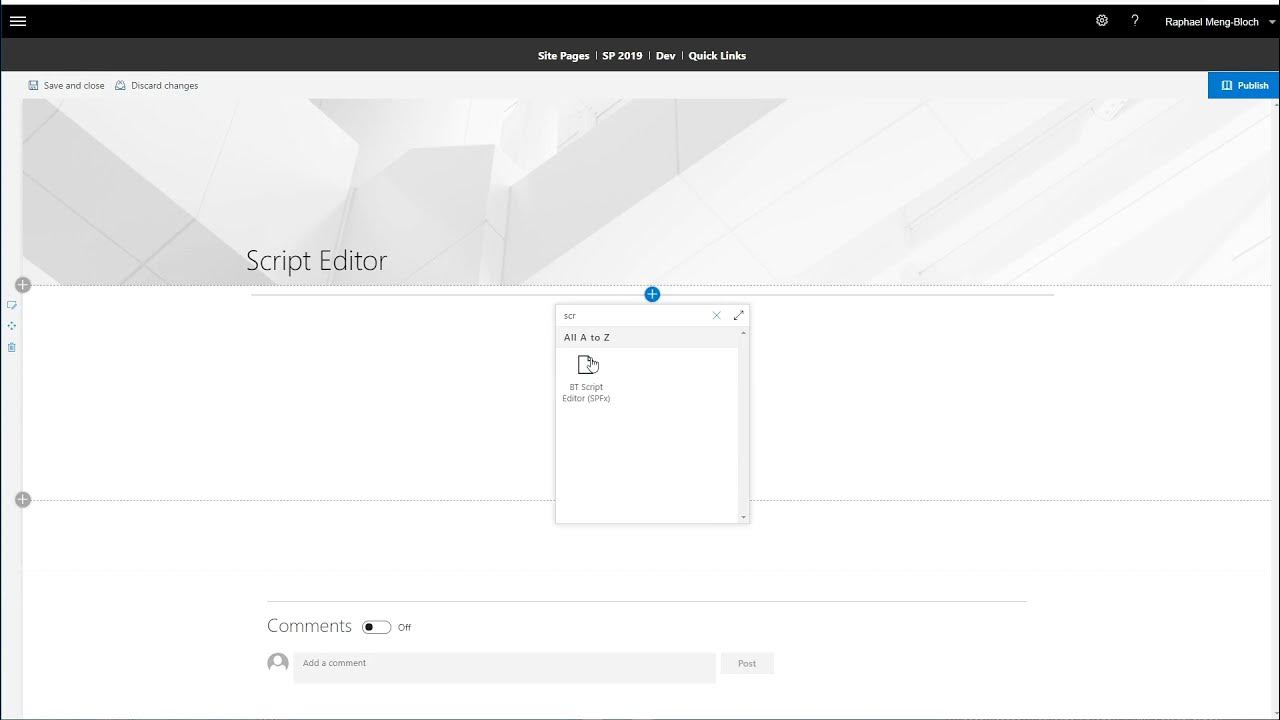 SharePoint Modern Script Editor - YouTube