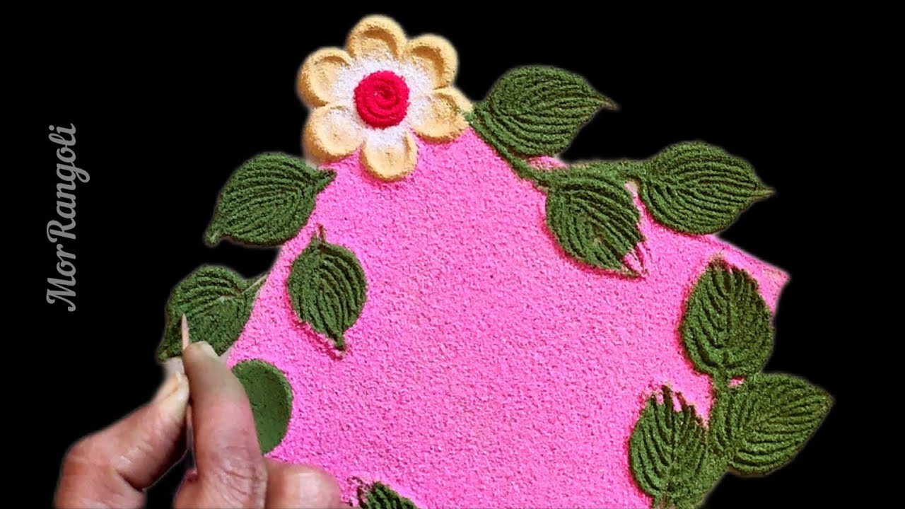 Easy and Attractive Mother's Day Rangoli | Simple Rangoli for Mother's ...