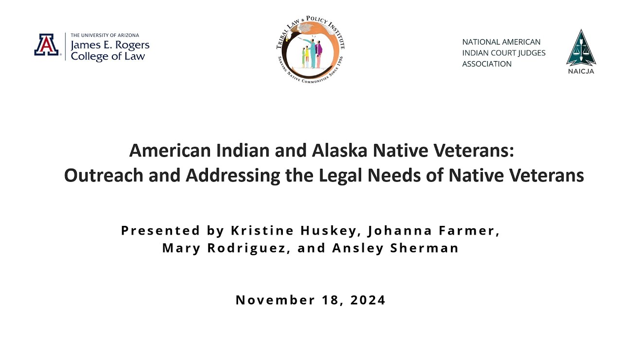 American Indian & Alaska Native Veterans: Outreach and Addressing the ...