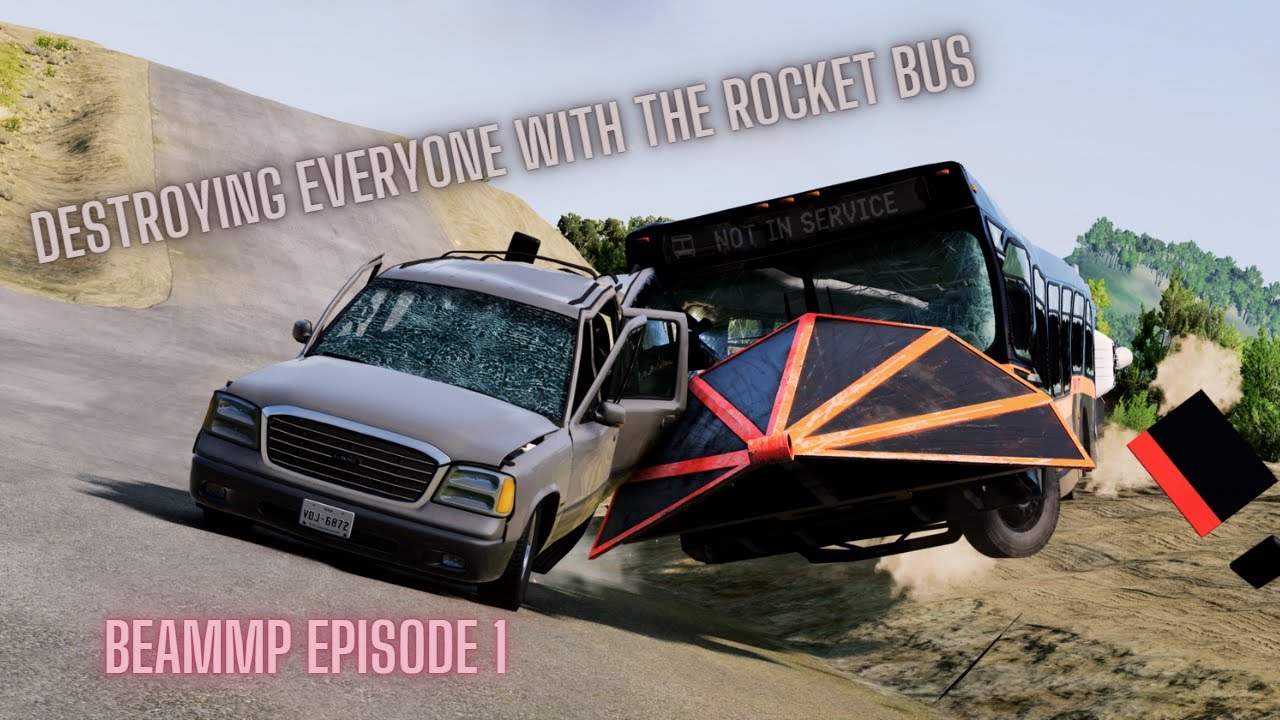 Destroying Everybody With The Ramp Bus - Beamng Mulitplayer #1 - YouTube
