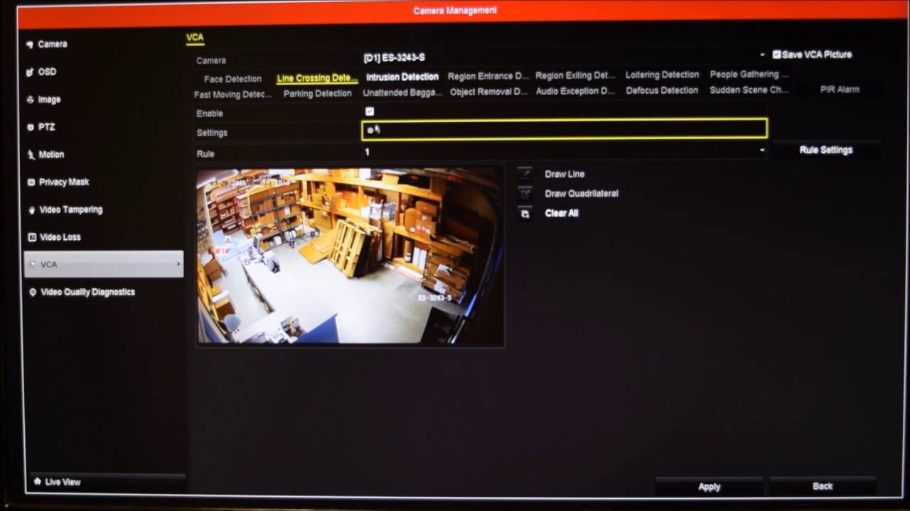 Tutorial: Intrusion Detection and Line Crossing Detection - YouTube