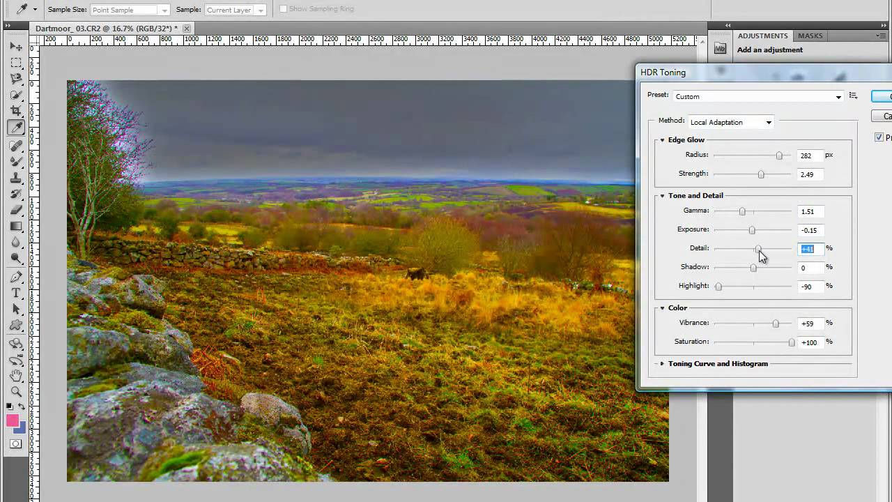 HDR Toning in Adobe Photoshop Cs5 - YouTube