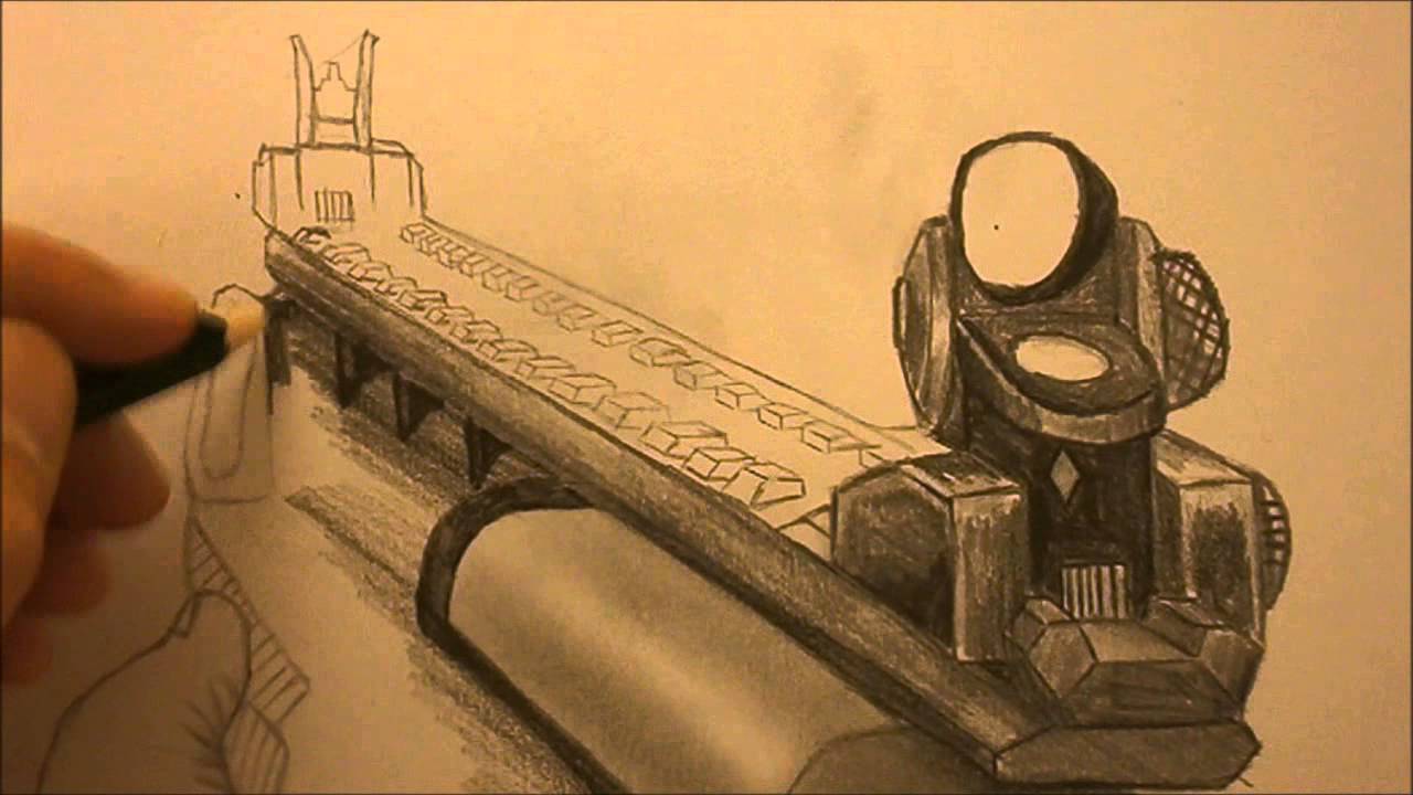 Black Ops 2 | KSG Speed Drawing - YouTube