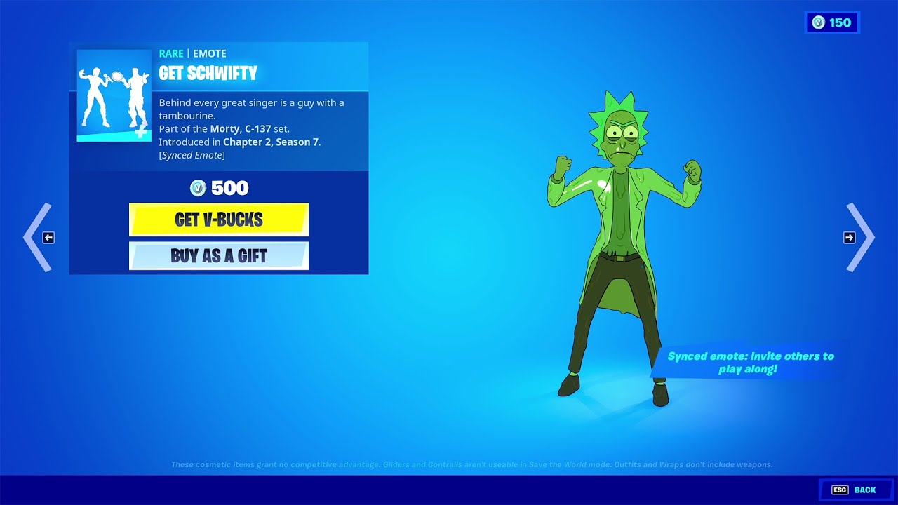 Fortnite GET SCHWIFTY Emote Showcase w/ Audio! - YouTube