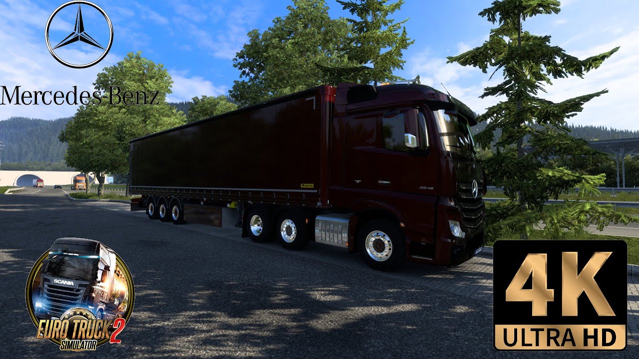 ETS2 4K | Mercedes New Actros 2546 (OM470 Sound Mod) @wieltontrailers8286| Klagenfurt - Laibach ...