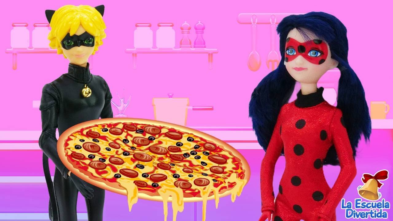 Hacemos una pizza en el horno. La Escuela Divertida. Ladybug en español ...