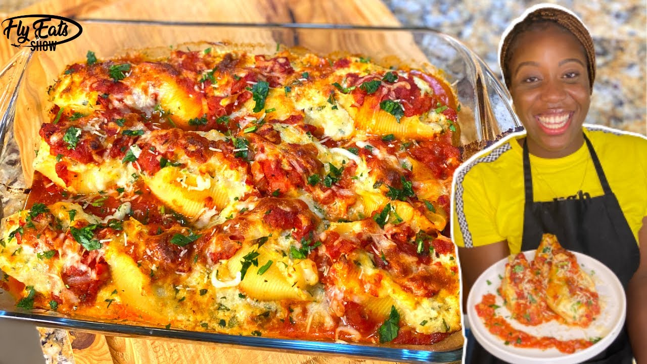 CHEESY Seafood Stuffed Shells Recipe |EASY & DELICIOUS| - YouTube