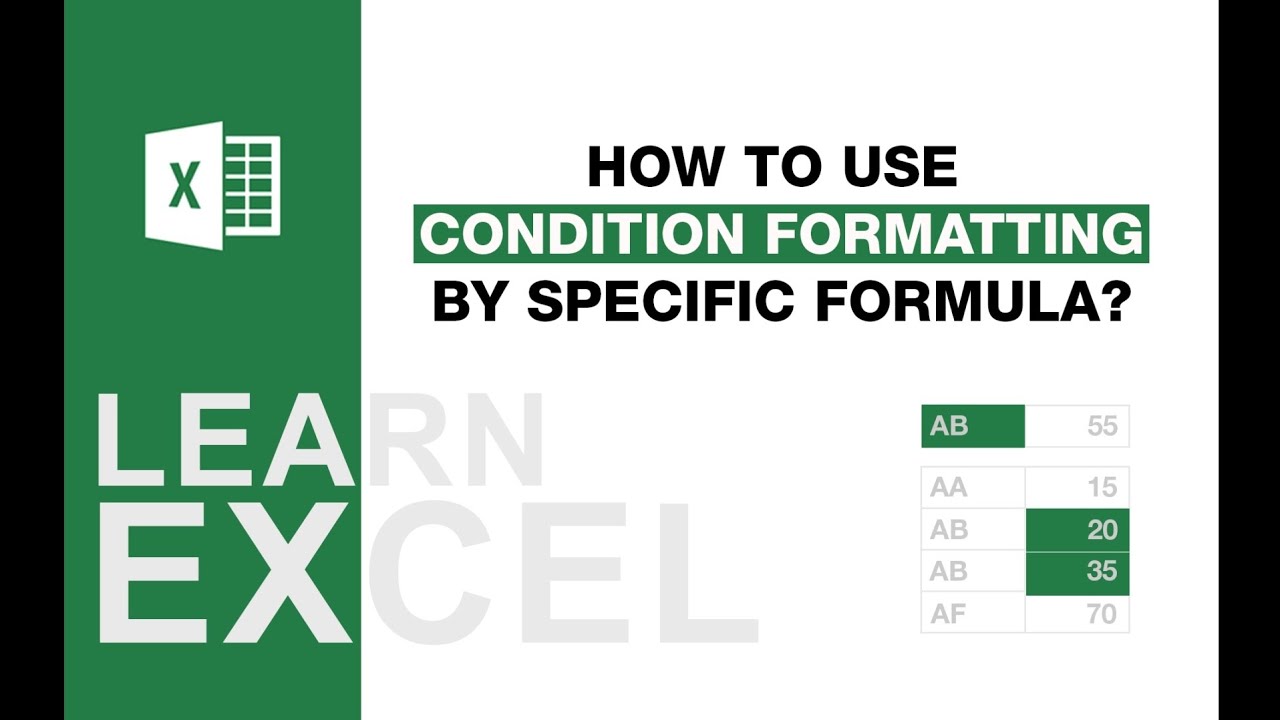 How to use Condition Formating by Specific Formula & Function? - ETEK ...