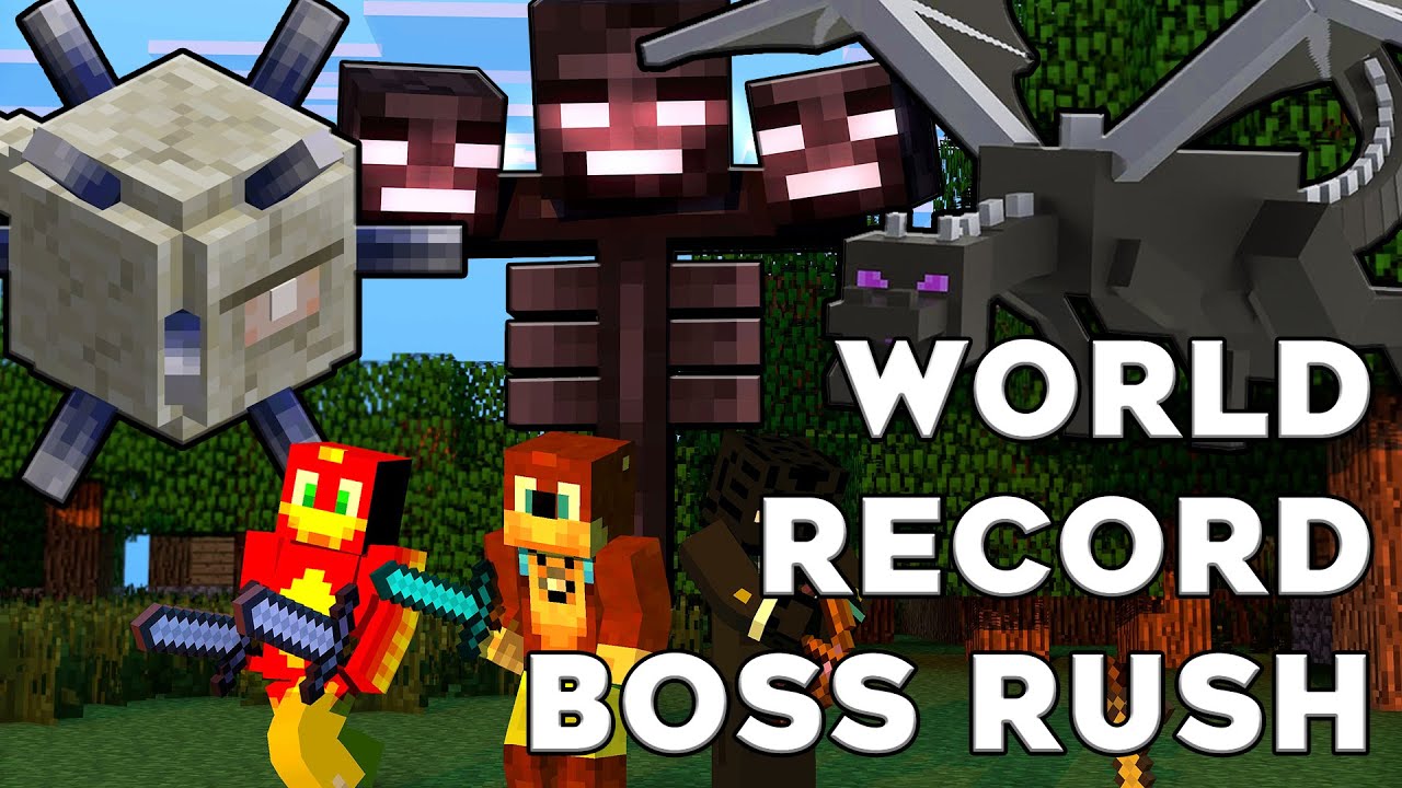 Minecraft (previous) World Record All Bosses Co-op Speedrun - YouTube