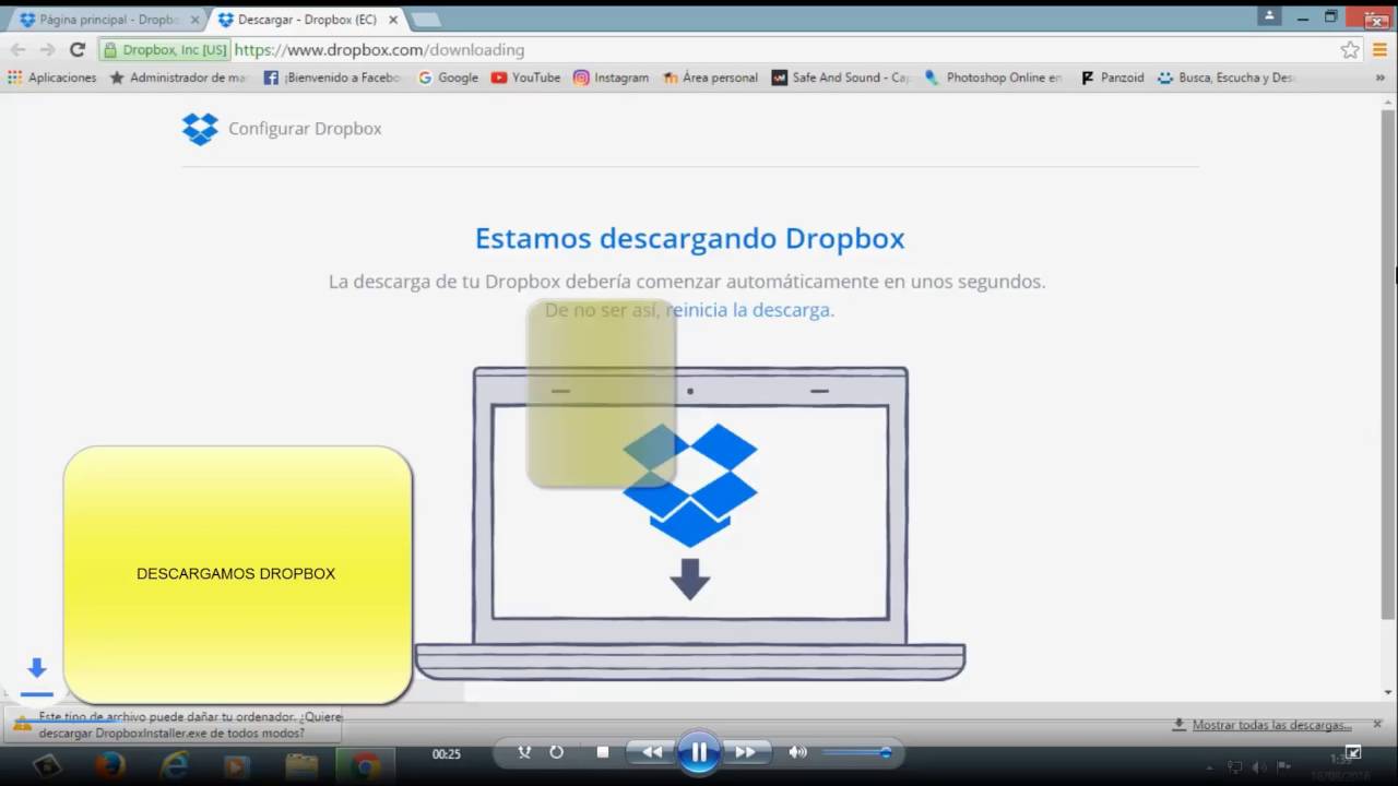 como descargar dropbox - YouTube