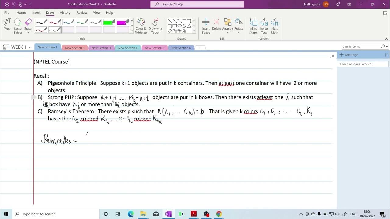 WEEK 1, Problem Solving Session (NPTEL's Combinatorics) - YouTube