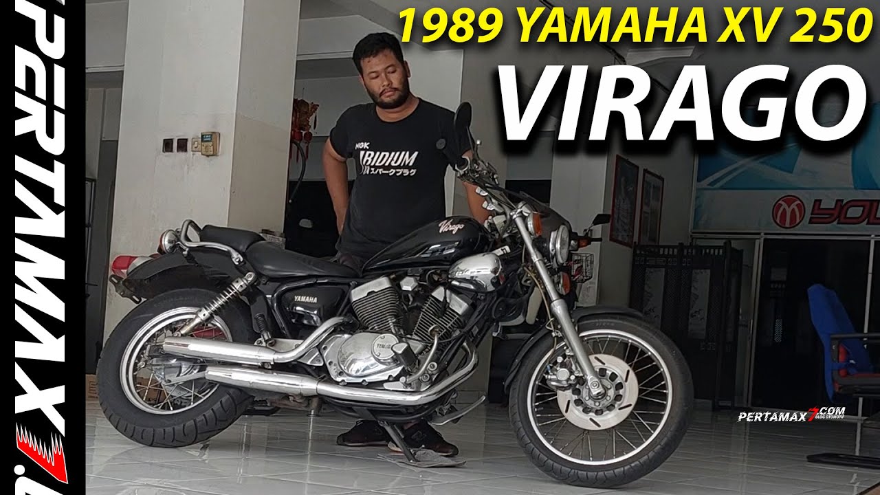 Review Yamaha XV 250 Virago Indonesia Motor Cruiser Mesin V-Twin Made In Japan #yamahaxv250 # ...