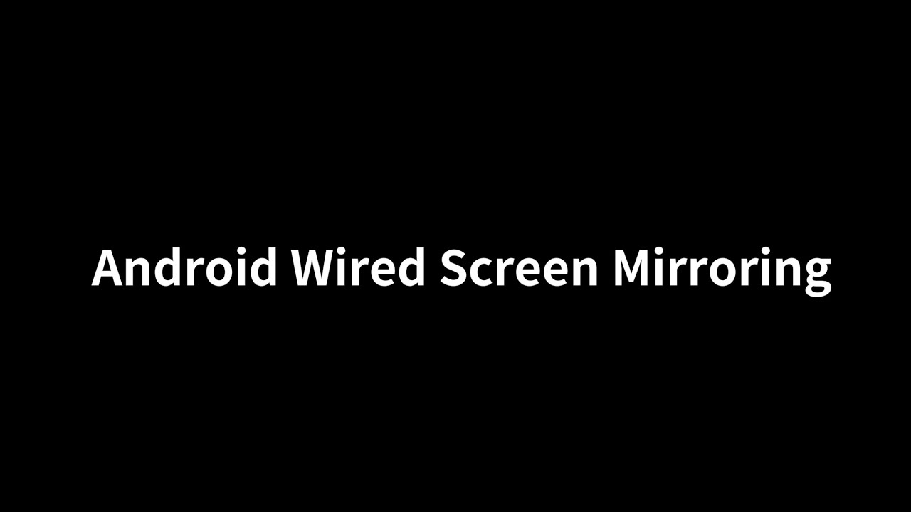 QOS Android Wired Screen Mirroring - YouTube