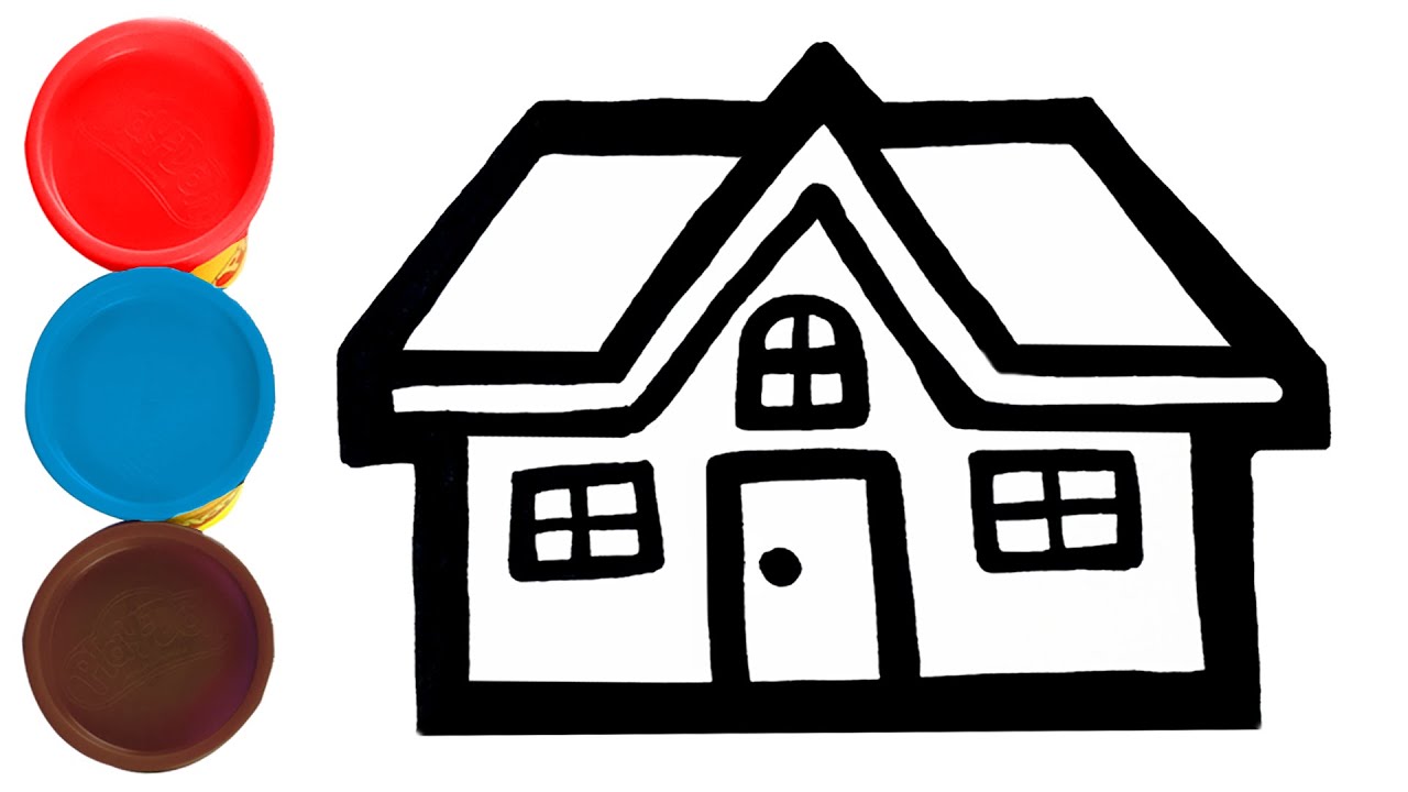 Play doh & Coloring and Drawing Toy House - YouTube